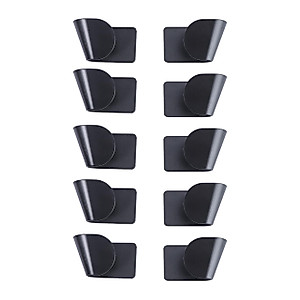 Hemoton 5 Pairs Wall Mount Pot Lid Organizers, Adjustable Pot Lid Holder Cabinet Door Organizer Pot Hangers Racks, Plastic Pan Storage Racks Holders for Kitchen, Saving Space& Free Size