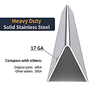 SHINESTAR 22.5-Inch Durable Flavorizer Bars Replacement for Weber Spirit 300 Series, Genesis Silver/Gold B & C (Side Control) Grill Parts, Stainless Steel, 5-Pack