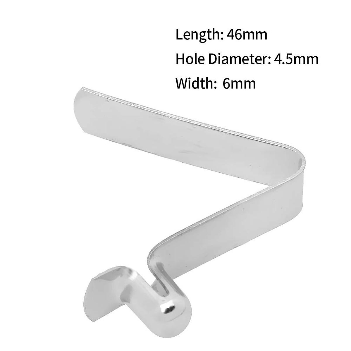 UXELY Kayak Spring Clips 6mm, Push Button Spring Clip, Kayak Paddle Snap Spring Clip, 5 pcs Stainless Steel Kayak Paddle Push Snap Clips Spring Clips Fit for Kayak Paddle Tent Pole(Silver)