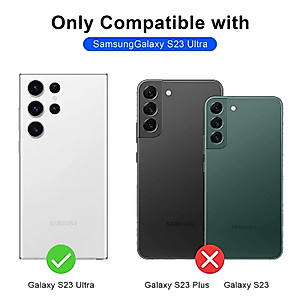 ANNGELAS for Samsung Galaxy S23 Ultra Mag-safe Case,Slim Shockproof Protective Cover with Magnetic,Frosted Hard Back Soft Silicone TPU Bumper Phone Case Compatible Galaxy S23 Ultra 6.8inch,Matte Green