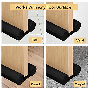 Door Draft Stopper, Under Door Draft Blocker Adjustable Door Sweeps Size 32 " to 36", Reduce Noise Breeze Cold Air Draft Guard, Cover Door Gap UP to 1.5", Machine-Washable & Energy Saving