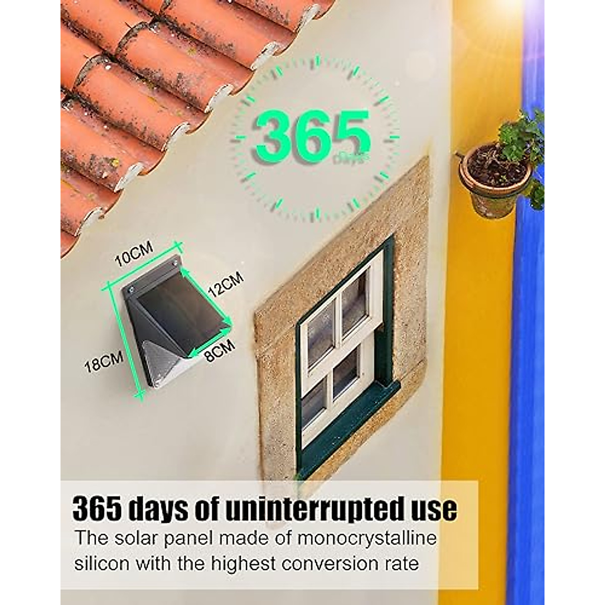 ENSTER Security Camera Wireless Outdoor, Solar Flood Light Camera 1080P, 2.4GHz WiFi Camera for Home Security with Motion Detection, 2-Way Audio, Cloud/SD Card Storage, Waterproof
