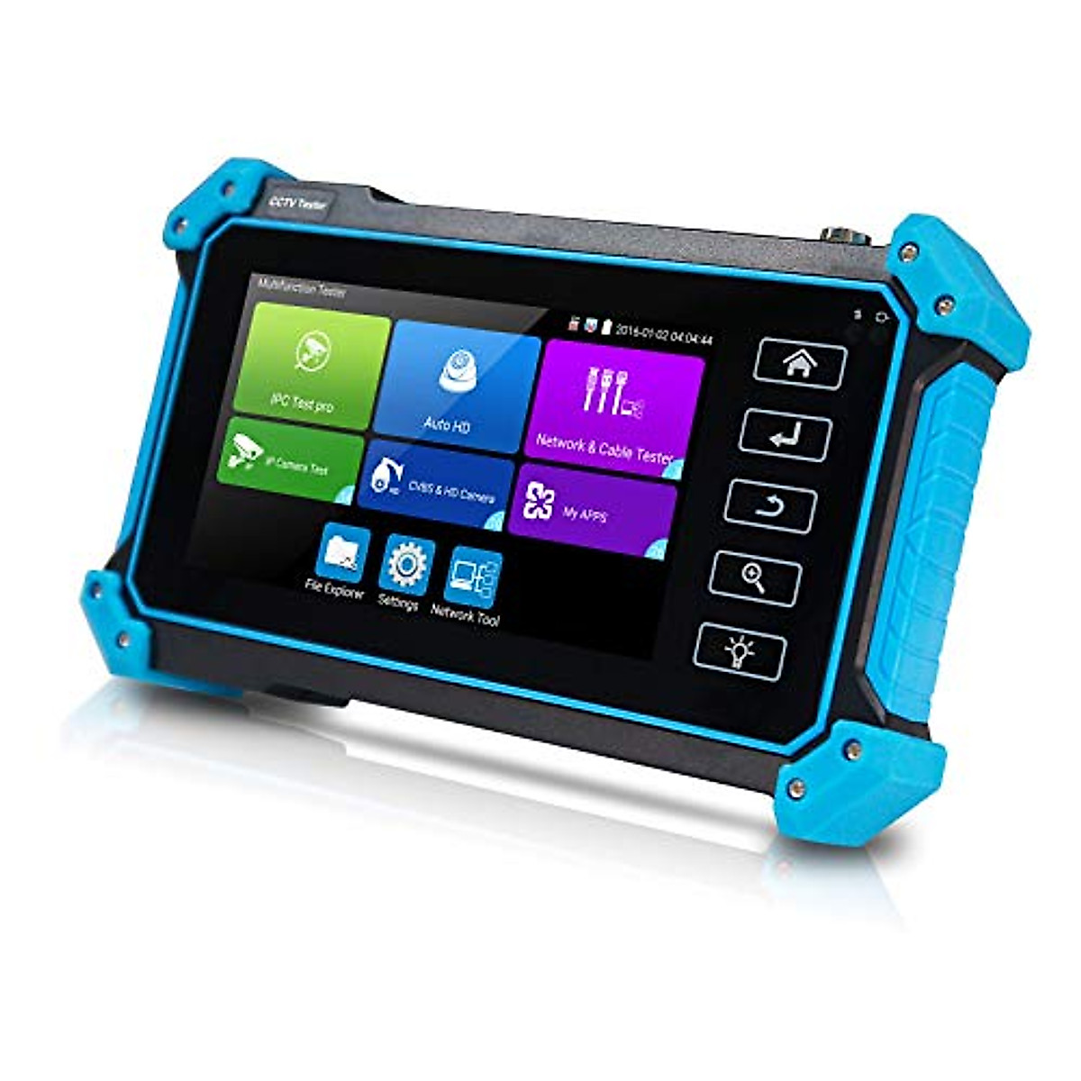 EVERSECU CCTV IP Camera Tester Monitor, 8MP AHD CVI TVI CVBS IP Camera Test 4K HD Display Video Monitor 5inch IPS Touch Screen IPC Tester Support POE PTZ WiFi RS485 HDMI & VGA Input DC12V Output