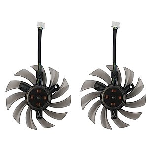 inRobert 75mm GA81S2U DC 12V 0.38A 4Pin Cooler Fan Video Card Fan Replacement for Zotac GTX 970 Dual Fan Graphic Card (DIY Fan)