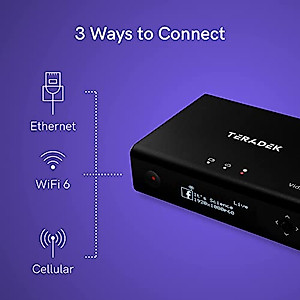 Teradek Vidiu X Ultra-Slim HD Live Streaming Encoder, Stream Live 1080p Video on Facebook, YouTube and More with Network Bonding and H.264 Compression, HDMI, RTMP(S), USB-C Power Input