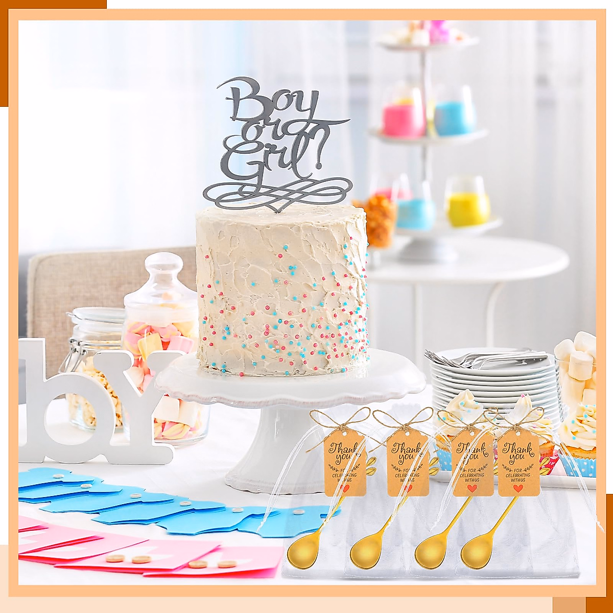 Dandat 50 Sets Wedding Tea Spoon Favor Bulk Include Leaf Coffee Spoon Gold Creative Tableware Dessert Spoons Stainless Steel Demitasse Spoons Mini Bags Labels for Baby Shower Party Bridal Shower Gift