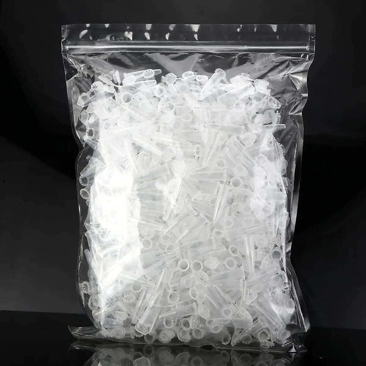 zoomto 1.5ml Microcentrifuge Tubes 500PCS,Centrifuge Tubes with Attached Lid,Clear Conical Micro Centrifuge Small Sample Bottle Vials Container for Lab,Plastic Lab Snap Tubes,Clear Graduation