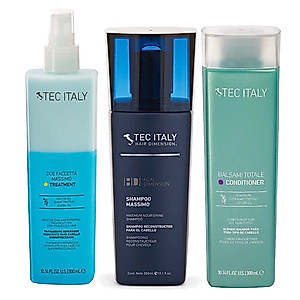 Tec Italy Reconstruction Package: Due Faccetta 10.1 Oz + Shampoo 10.1 Oz + Balsami Totale 10.1 Oz