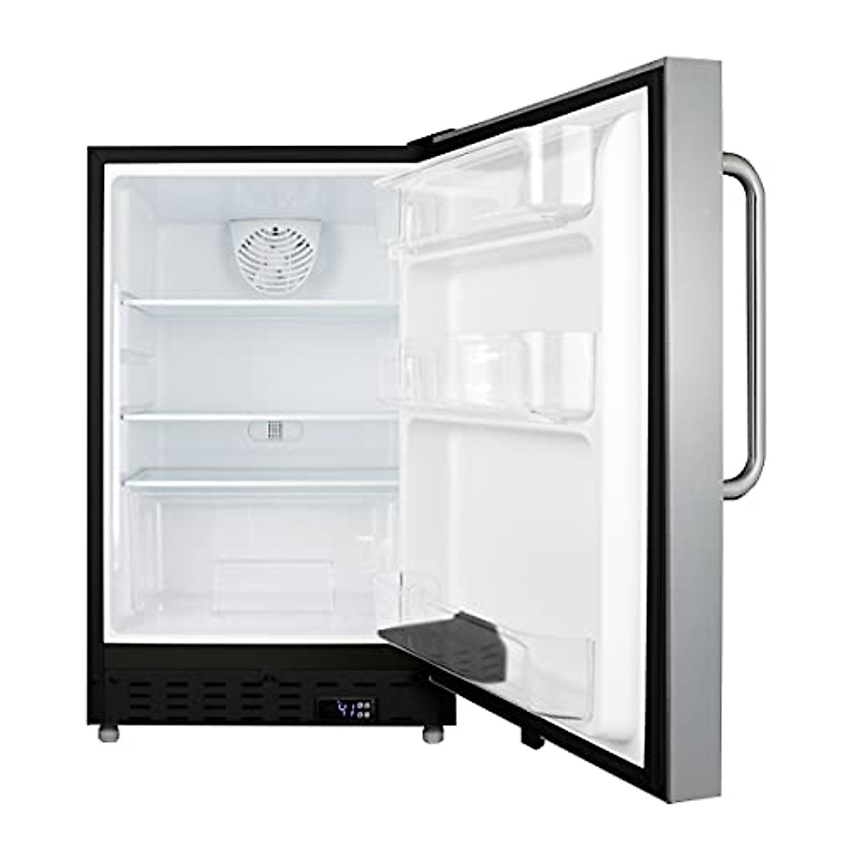 Summit Appliance ALR47BCSS 20" Wide Built-In All-Refrigerator, ADA Compliant, 3.53 cu.ft Capacity, Temperature & Open Door Alarms, Automatic Defrost, Stainless Steel Cabinet, Interior Light