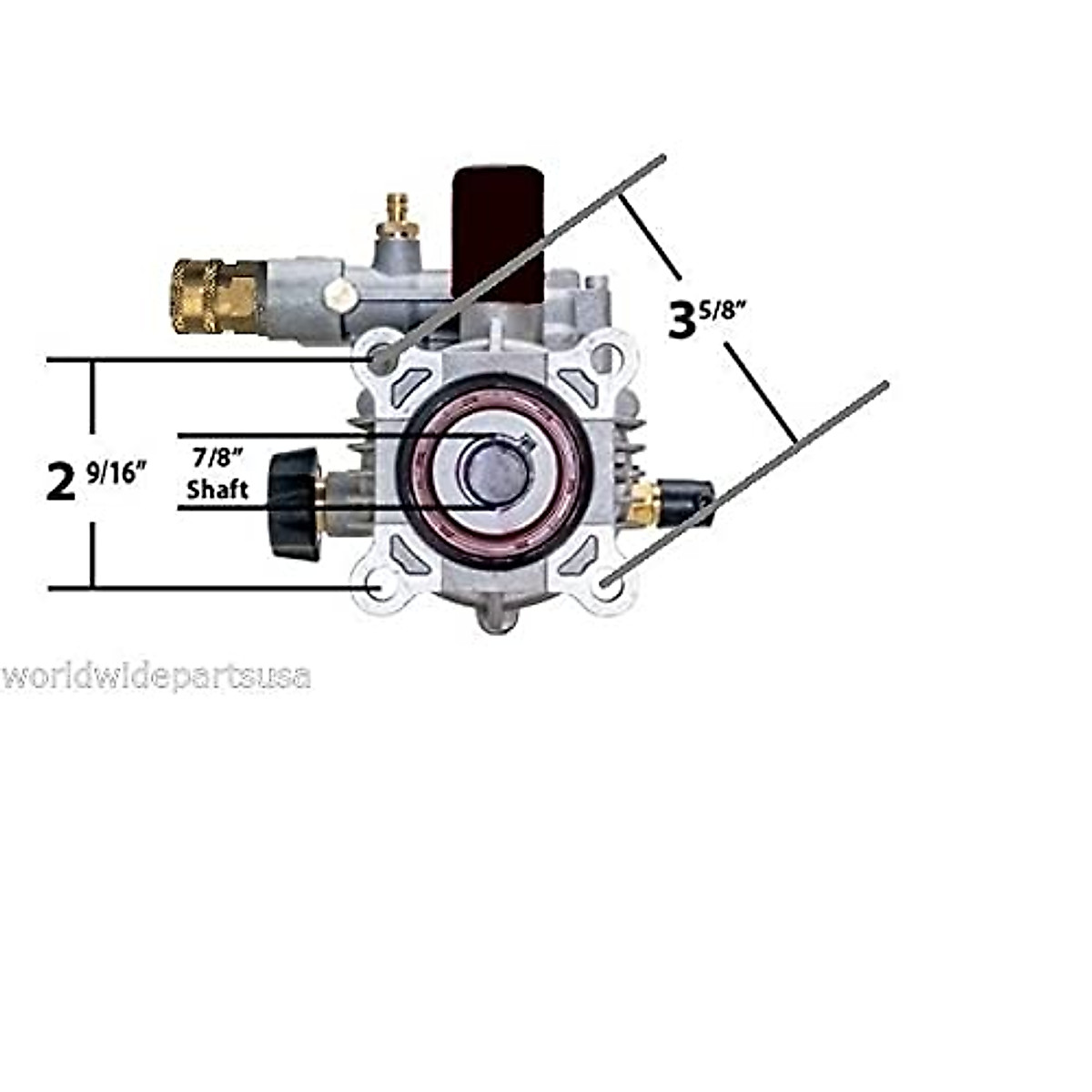 Deluxe Pumps-n-more Excell Replacement Pressure Washer Water PUMP for Honda Excell XR2500 XR2600 XC2600 EXHA2425 XR2625 Pump Kit With Garden Hose Quick Connector and Pressure Quick Coupler