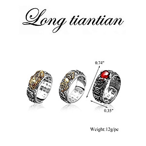 Feng Shui Ring Pixiu Ring Anillo Feng Shui Original Ring Mantra Amulet Protection Wealth Luck Ring Gifts for Men
