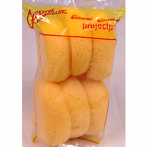 Creative Hobbies® 10 Pack of 3-1/2 Inch Round Synthetic Silk Sponges for Painting, Crafts, Ceramics, Household Use & More! Pack of 10 Sponges