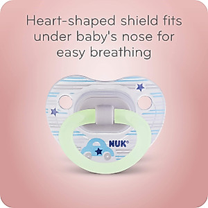 NUK Orthodontic Pacifiers, Boy, 0-6 Months, Blue (Pack of 2)