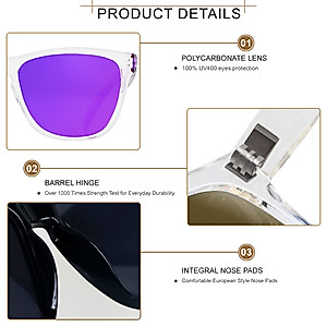 ANDWOOD Sunglasses for Women Men Mirrored UV Protection Cute Fun Teen Girls Sun glasses Outdoor Running Shades Mirror Hot Pink Purple
