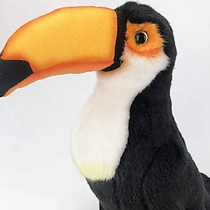 TAMMYFLYFLY Realistic Toucan Bird Stuffed Animal Plush Toy 13.78" Plush Toy Gifts for Kids Birthday Christmas
