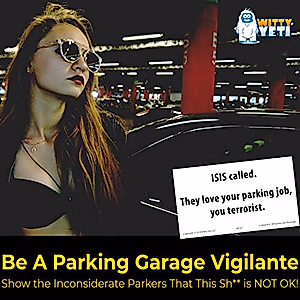 Super Funny, Crude Bad Parking Cards 50 Pack. Prank Idiot Parkers and Get the Satisfaction of Revenge With Hilarious NSFW Novelty Notices. Gag Note Cards Make Great Xmas Stocking Stuffers for Ages 18+