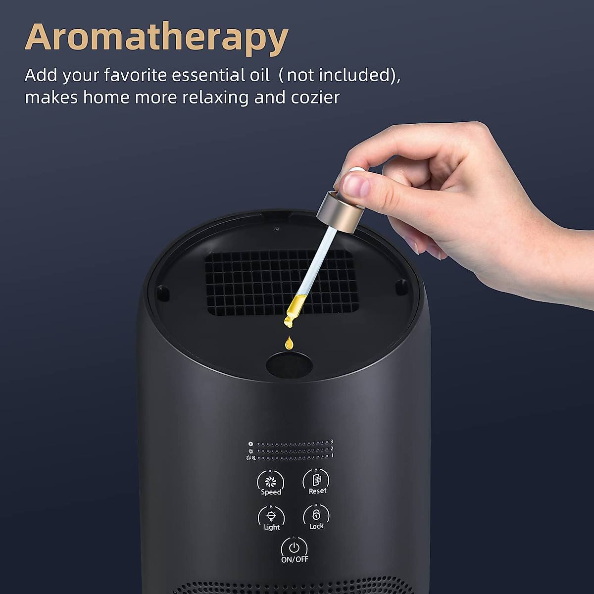 LTLKY Air Purifier for Bedroom,Small Air Cleaner for Desktop,USB Cord Power Version (BS01-Black)