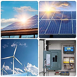 2Pcs 30A Solar Charge Controller, Black Solar Panel Battery Intelligent Regulator with Dual USB Port 12V/24V PWM Auto Paremeter Adjustable LCD Display