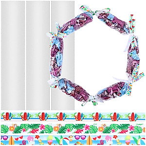 20 Pcs Hawaiian Candy Lei Making Kit Hawaiian Leis for Graduation Party Graduation Lei Bags 3.93 Feet Candy Lei with 3 Rolls Ribbon for Gift Wrapping for Summer Wedding Party Supplies