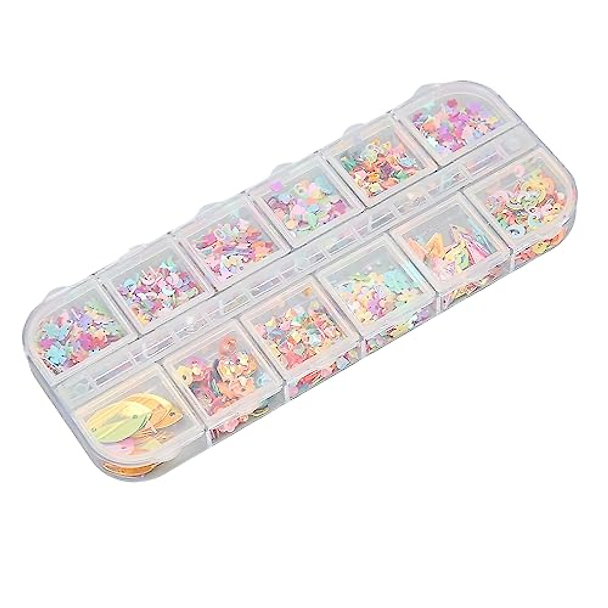 Art Glitter Sequins, Attractive Wide Application Nail Decals Flakes Various Shapes Decoration for Nail Art Craft Makeup