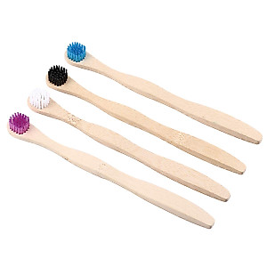 Toothbrush Adults Brush 4pcs Bamboo Brush Oral Bad Breath Brush Deep Cleaning Tool for Men Women Adults Cleaning