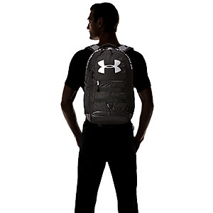Under Armour Big Logo 5.0 Backpack, Black (001)/Silver, One Size Fits All