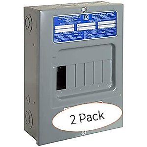 Square D by Schneider Electric HOM612L100SCP Homeline 100 Amp 6-Space 12-Circuit Indoor Surface Mount Main Lugs Load Center with Cover-Twо раck