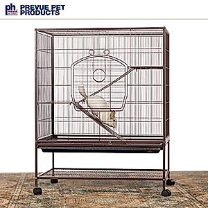 Prevue Pet Products Rat, Chinchilla, Baby Ferret Cage, Metal Home Crate for Small Animal Critters, Chew-Proof House with Caster Wheels, Earthtone Dusted Rose Hammertone Finish 31 inches x 20.5 inches x 40 inches