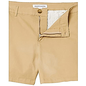 Amazon Essentials Women's 5 Inch Inseam Chino Short (Available in Plus Size), Khaki Brown, 24