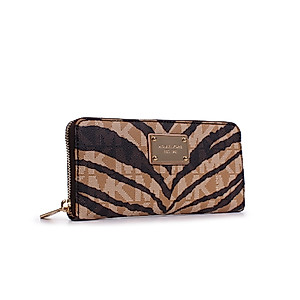 Michael Kors Travel Zip Continental Wallet in Dark Khaki