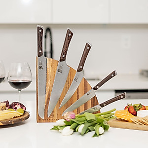 Elegant OTTAVA Magnetic Knife Block Attaches 10 Knives - Sanitary Magnetic Knife Holders - Magnetic Knife Holder Gift - Magnetic Knife Blocks Elevate Kitchen Space