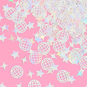 xo, Fetti Disco Ball Foil Confetti - 200 pc | Bachelorette Party Decoration, Cute Birthday Table Decor, Groovy Engagement Decor, Bridal Shower Supplies
