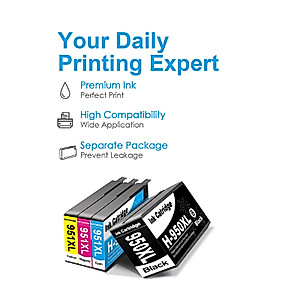 Galada Remanufactured Ink Cartridges Replacement for HP 950 951 XL 950XL 951XL Combo Pack for Officejet Pro 8600 8620 8610 8100 8660 8600 Plus Printer (4-Pack)