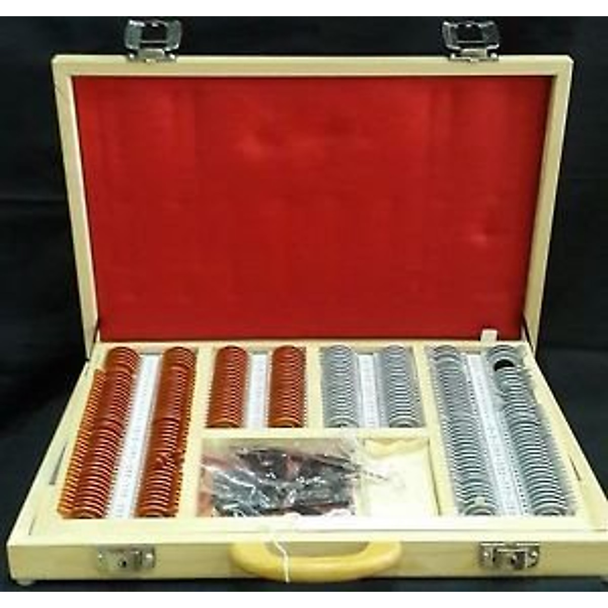 Trial Lens Set Illuminated with 232 Lens and with Dia. 20 Mm and a Trial Frame Standard in Case.