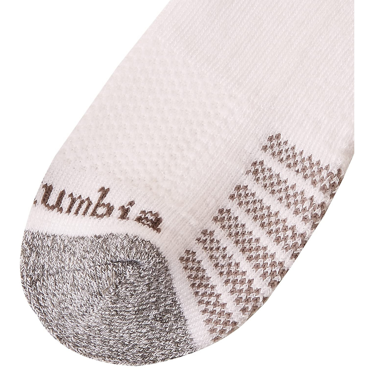 Columbia Men's 6 Pack Athletic Low Cut Socks, White/Columbia Grey, Shoe Size 6-12