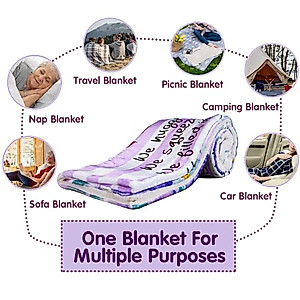 NAZENTI Luxury Super Soft Sherpa Fleece Blanket 50x60, Mamaw Loves, Gigi, Mimi= (Granny)