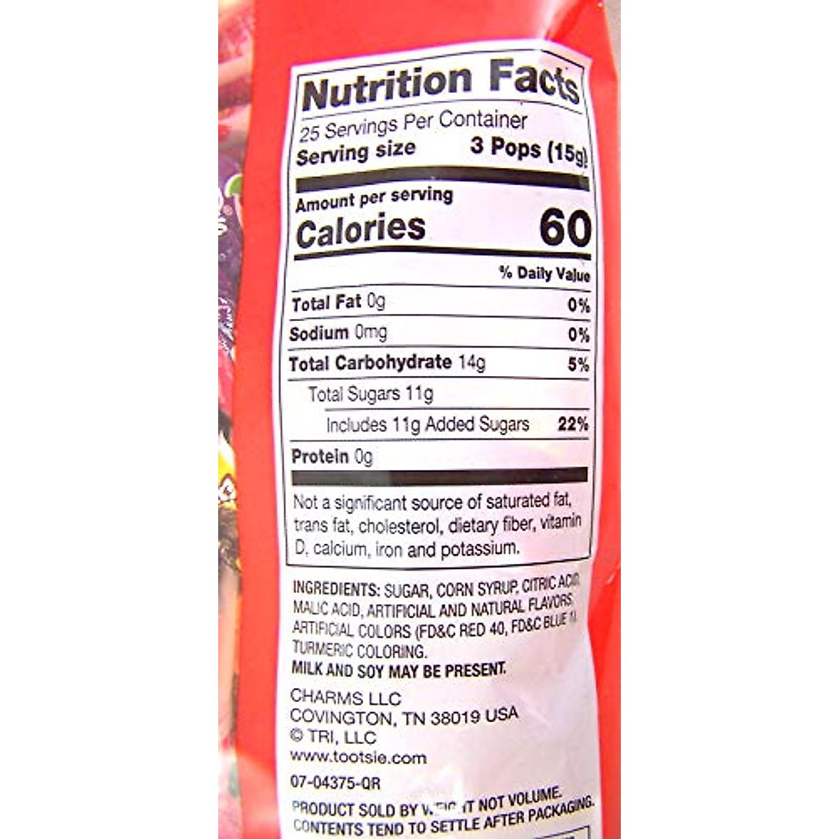 Charms Minipops 18 Assorted Flavor Candy Lollipop Suckers, 75 Count Bag