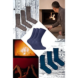 12 Pack Mens Viloft Non Binding Thermal Diabetic Socks | Sock Snob (7-12, Grey)