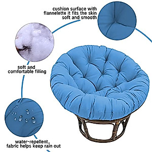 Papasan Chair Cushion, 45 in Overstuffed Thickened 9LB Water Resistant Papasan Cushion for Egg Swing Hanging Rattan Swivel Chair Used Indoor or Outdoor as Pet Floor Meditation Cushion