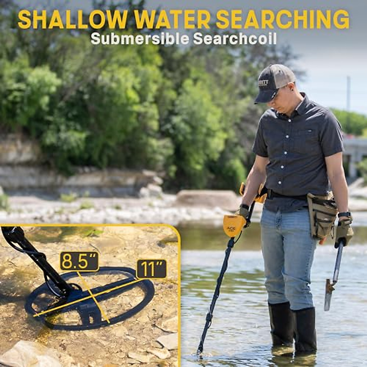 Garrett ACE 400 Metal Detector with DD Waterproof Search Coil and Pro-Pointer AT