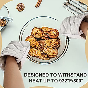 4 Pcs Blank Sublimation Oven Mitts Heat Resistant Kitchen Gloves Cotton for DIY Kitchen Dining Room Accessories