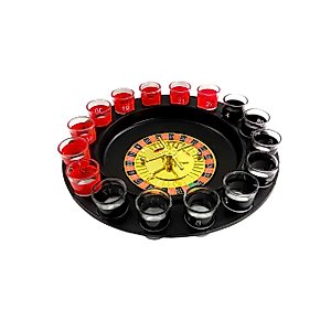FixtureDisplays® Shot Glass Roulette, Drinking Game Set - (2) Balls & (16) Glasses 16869-NF