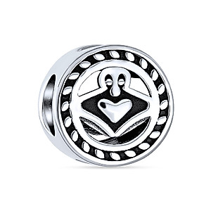 Bling Jewelry Mixed Set Bundle .925 Sterling Silver Murano Glass Good Luck Celtic Shamrock Irish Green Clover Knot Claddagh Charm Bead Spacer Fits European Bracelet For Women Teen