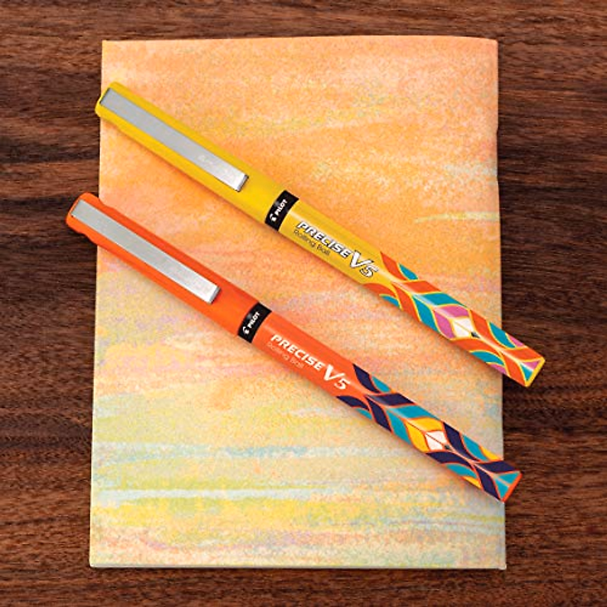 PILOT Precise V5 Stick Liquid Ink Rolling Ball Stick Pens, Extra Fine Point (0.5mm) Assorted Ink Colors, 9-Pack (12571)