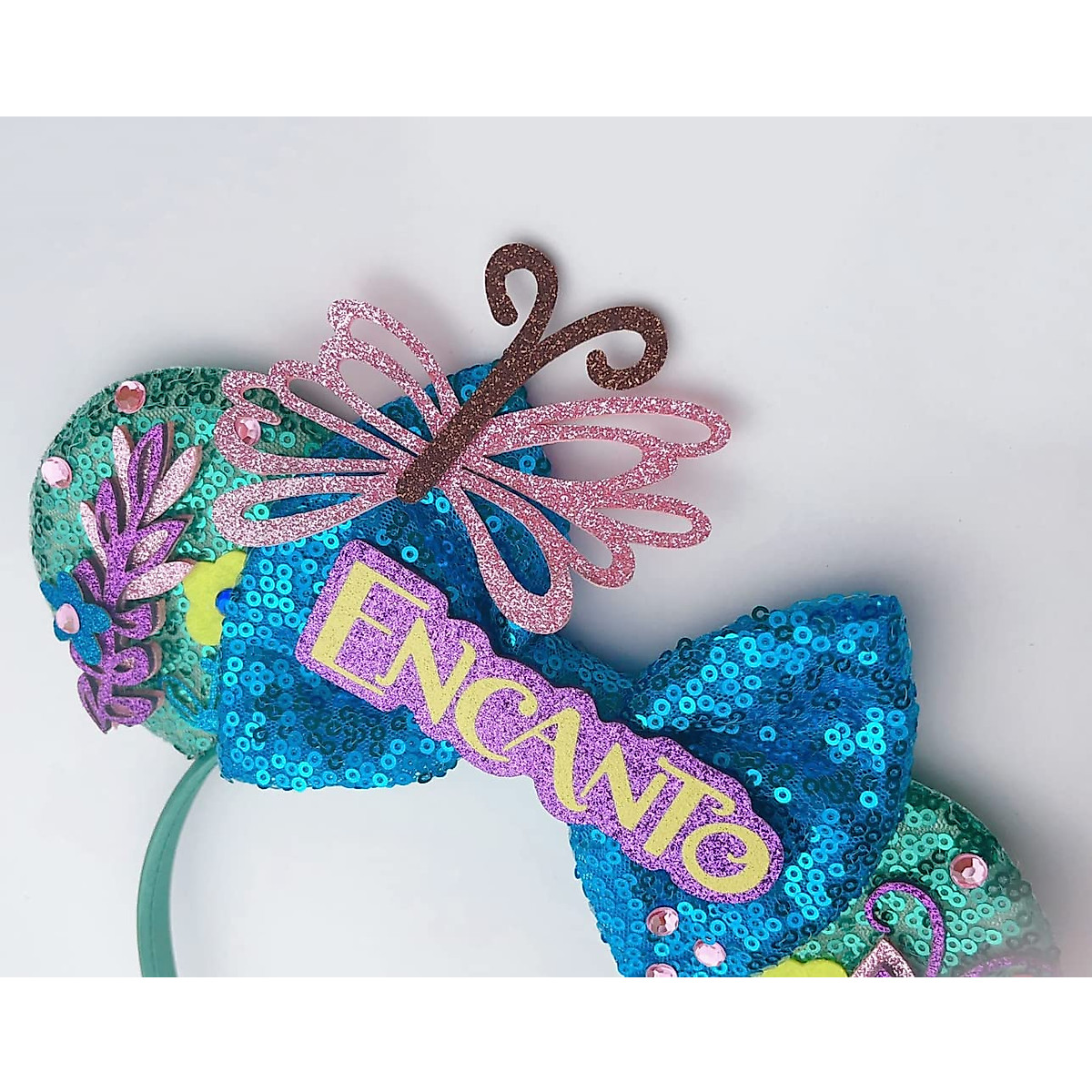 Mouse Ears Bow Headbands Girls' Costume Accessories Princess Decoration For Encanto Dress upCosplay (new blue incanto)