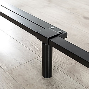 Zinus Paige Compack Adjustable 7 Inch Heavy Duty Bed Frame, for Box Spring and Mattress Sets, Fits Twin Full Queen