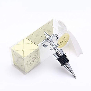 2 Pcs Wine Stopper Decorative Stainless Steel Wine Bottle Stoppers Keep Wine Fresh Sealing, With Gift Box, Wedding Gifts Souvenirs For Coming Guests (Silver)