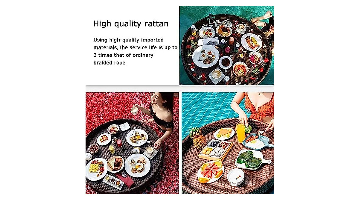 DAZULI Floating Bar Table Tray for Pool & Beach Parties