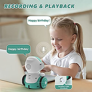 GILOBABY Robot Toys, Rechargeable Smart Talking Robots for Kids, Intelligent Robot with Voice Controlled Touch Sensor, Singing, Dancing, Recording, Repeat, Birthday Gifts for Boys Ages 6+ Years