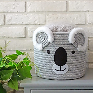 Koala Storage Basket by T&T Homewares - Small Size, Ideal for Baby Diapers, Laundry, Nursery & Kids Room - Versatile Organizer for Woodland Decor, Pet Toys
